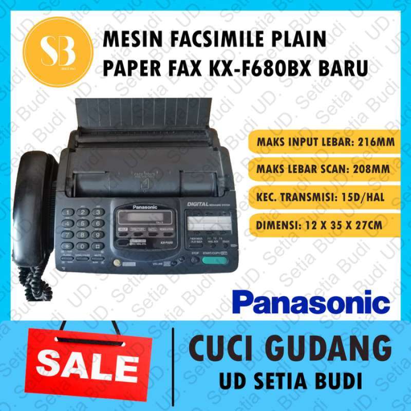 Jual Mesin Facsimile Kertas Hvs / Plain Paper Fax Panasonic Kx-f680bx ...