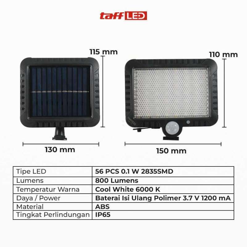Jual Lampu Dinding Solar Outdoor Sensor Pir Waterproof Cool White Dpt18 ...