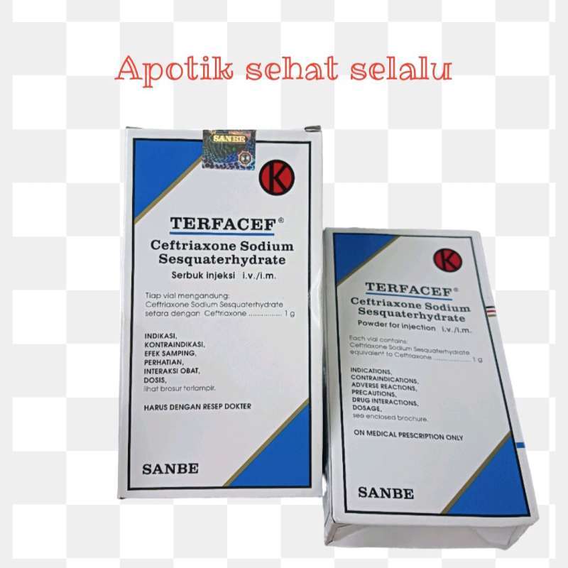 Jual Ori Terfacef1g Ceftriaxone Sodium Injeksi / 1 Box Di Seller Sehat ...