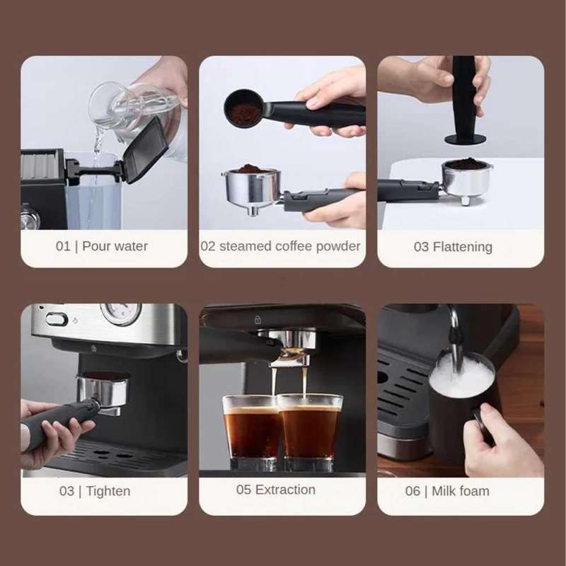 Jual Donlim Mesin Kopi Espresso Coffee Maker Frothing 20 Bar 850w 1.5l Cm3020 Mesin Kopi ...