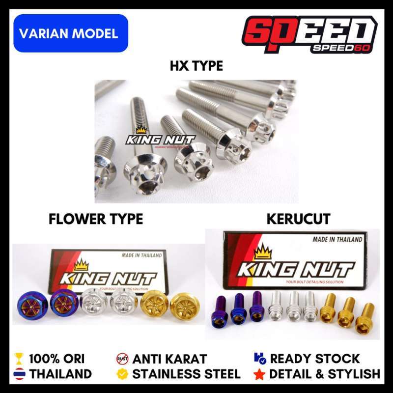 Jual Baut Dudukan Stang Honda Pcx Adv Genio Baut Probolt Thailand Stainless Steel King Nut ...