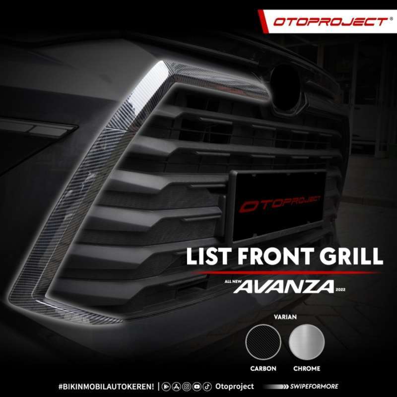 Jual Otoproject - List Front Grill All New Avanza 2021 - Carbon Di ...