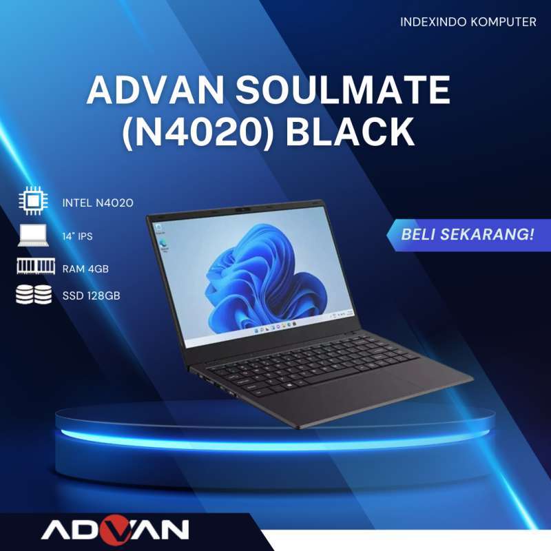 Jual Laptop Advan Soulmate Celeron N4020 4gb/128gb (upgradable) 14 Hd ...