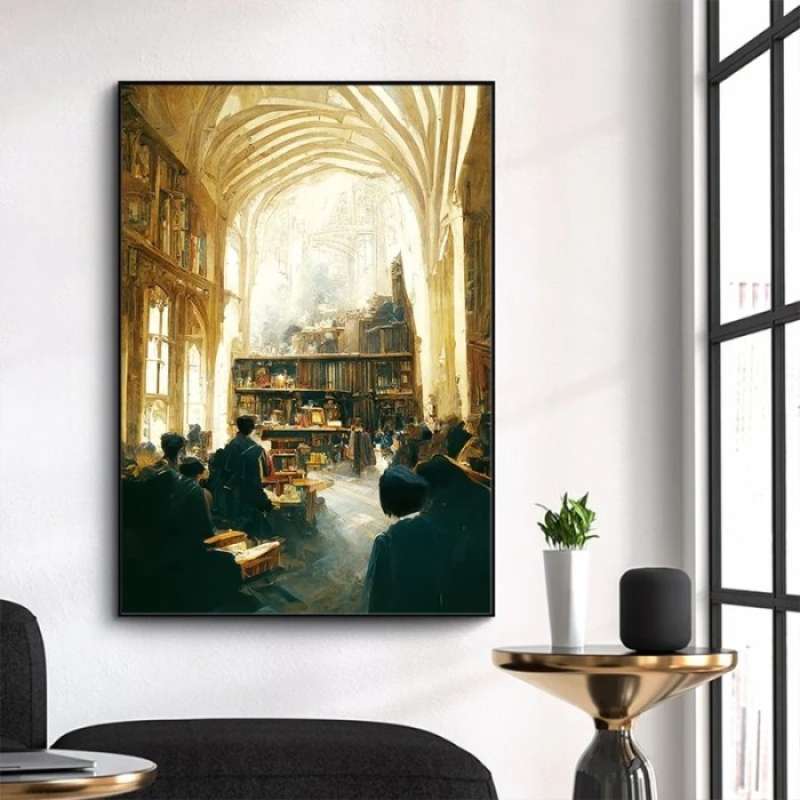 Jual Classic Magic Movie Wizard World Posters Magic School Train Canva ...