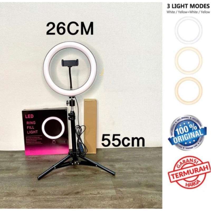 Jual Tripod Ring Light Lampu Led Holder Hp Youtuber Tiktok Super Lengkap Di Seller Sunshop ...
