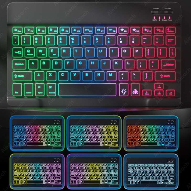 Jual 10 Inch Backlit Backlight Bluetooth Wireless Keyboard And Mouse ...