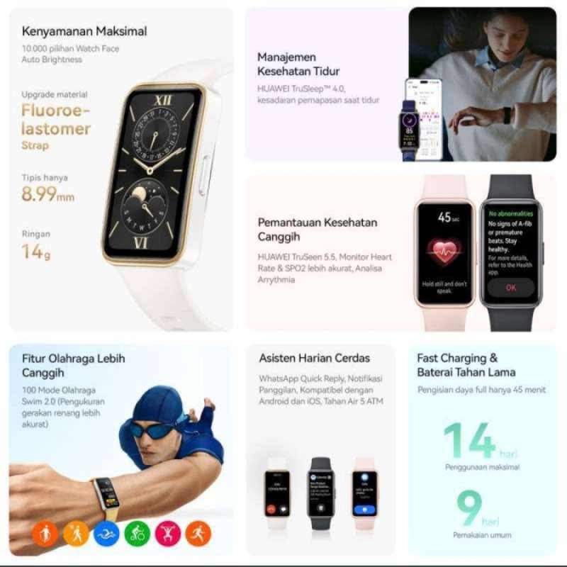 Jual Huawei Band 9 Smartband Amoled Smartwatch Jam Pintar Garansi Resmi ...