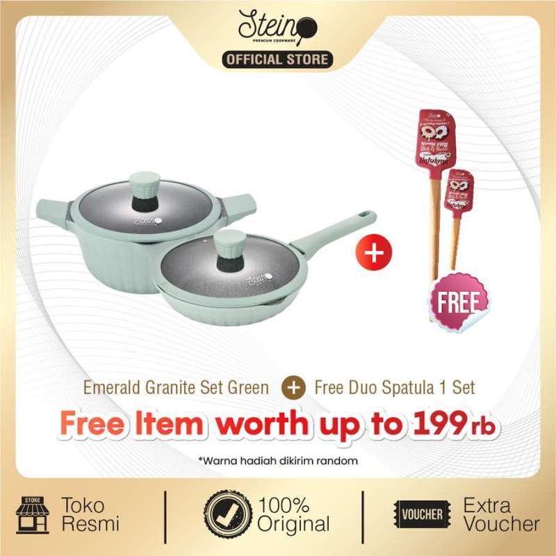 Promo Stein Emerald Green Set( Frypan 24cm + Casserole 24cm) Diskon 12% ...