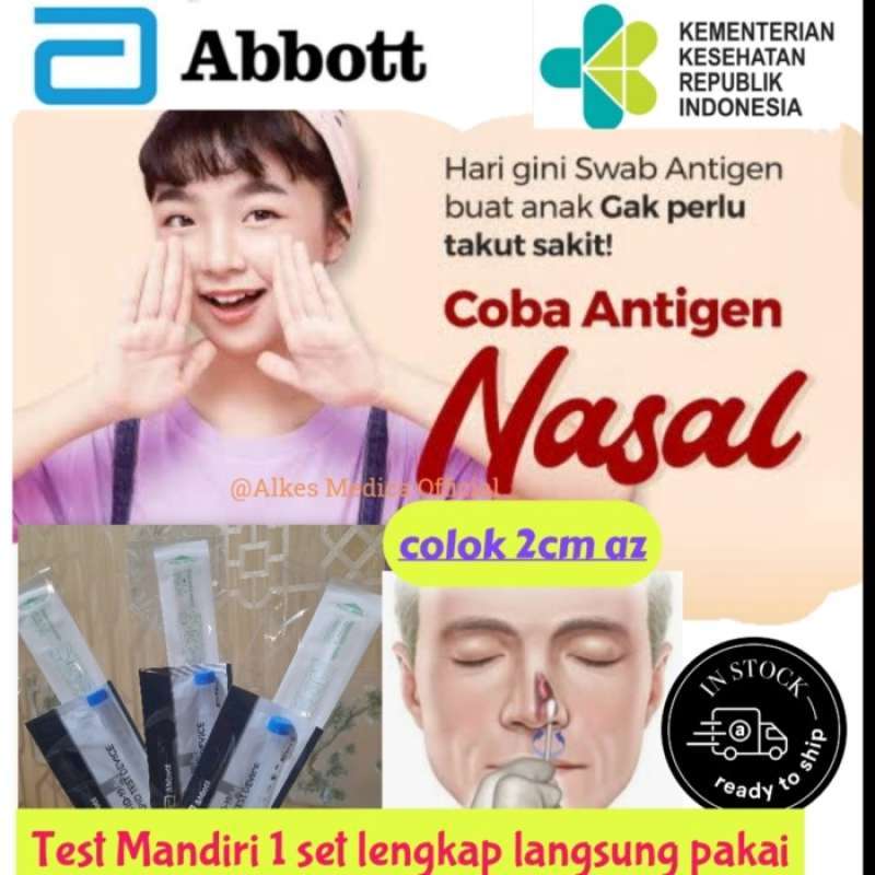 Jual Abbott Nasal Antigen Swab Testmandiri Perorangan 1 Set Lengkap Di ...
