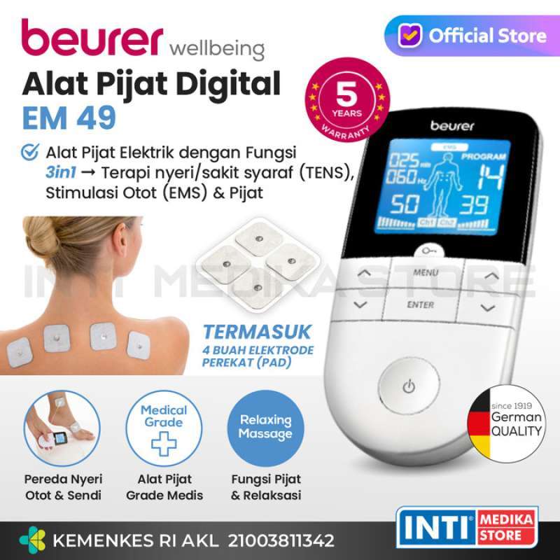 Jual Beurer - 3in1 Digital Tens Ems Massage Em49 | Terapi Otot Syaraf ...