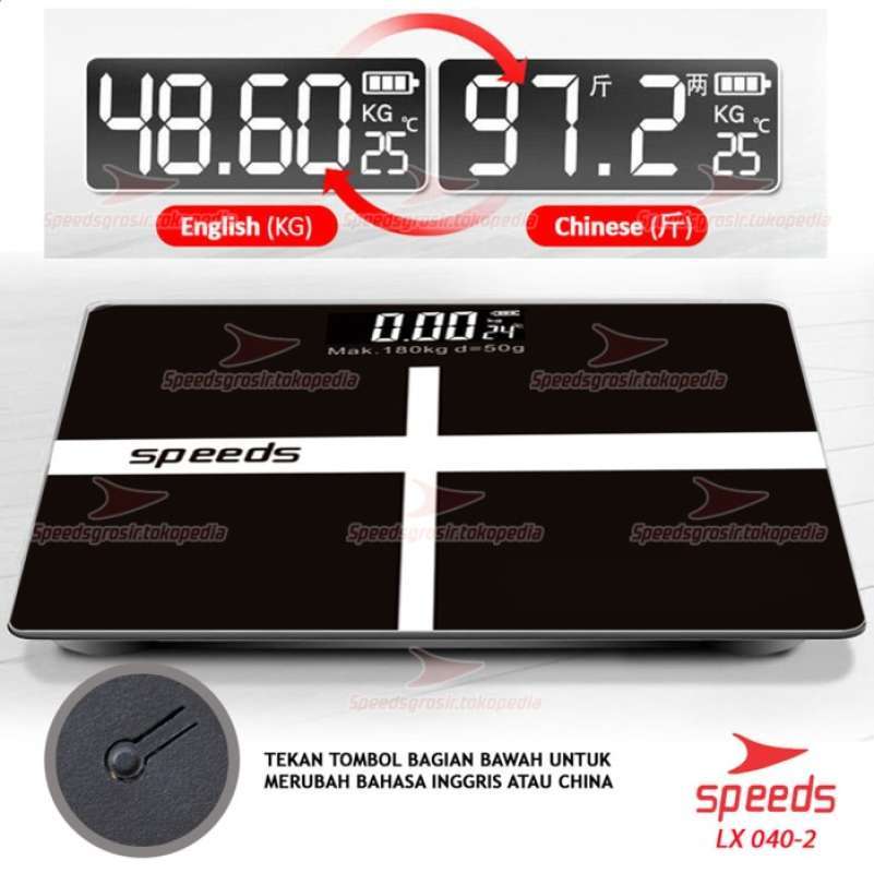 Jual Timbangan Badan Digital 30x30cm 180kg Scale Kaca Berat Mini Max ...