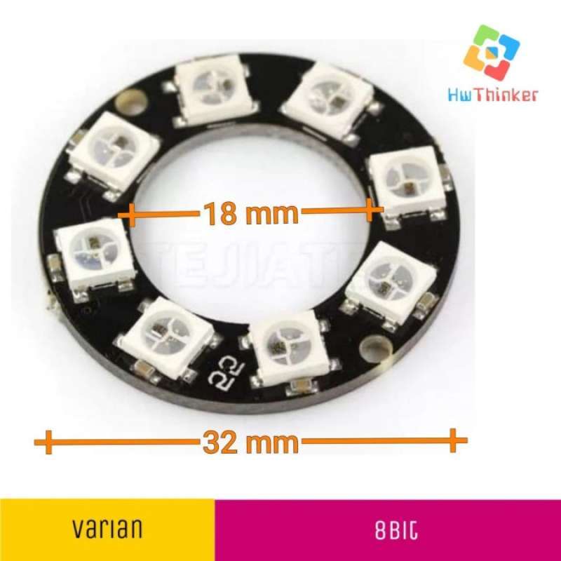Promo Led Rgb Ws2812 Ws2812b 5050 For Arduino Neopixel 5v Panel Round ...