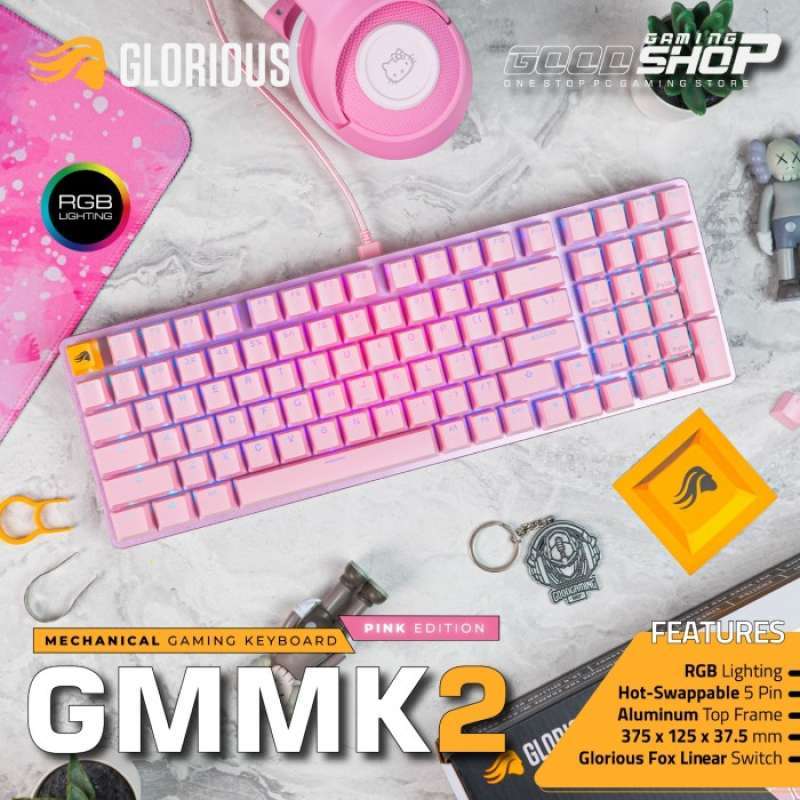 Jual Glorious Gmmk 2 96% Pre-built Pink Rgb Mechanical - Gaming ...