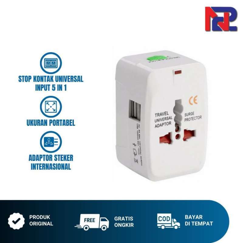 Jual Adaptor Internasional Universal Travel Adaptor All In One Adaptor ...