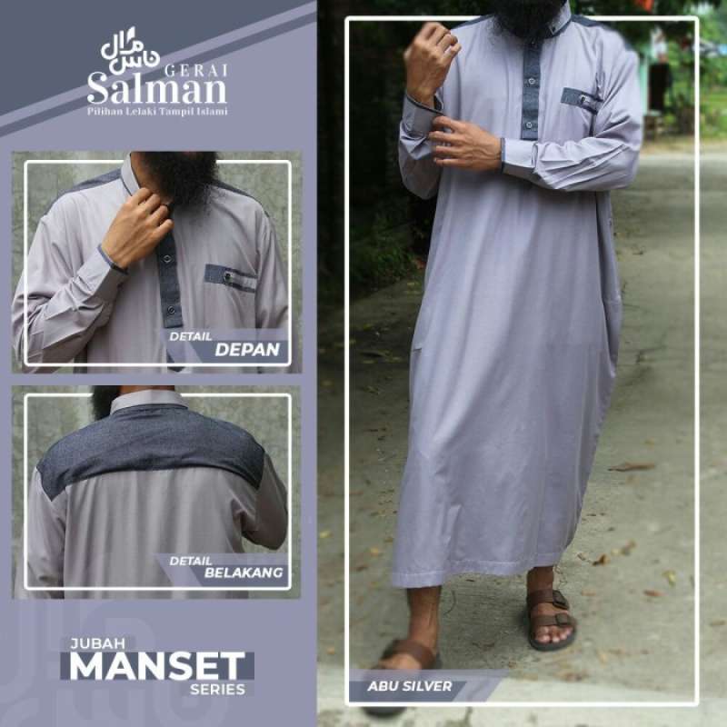 Promo Jubah Gamis Pria Ikhwan Manset Kerah Tegak Saudi Merek Zain ...