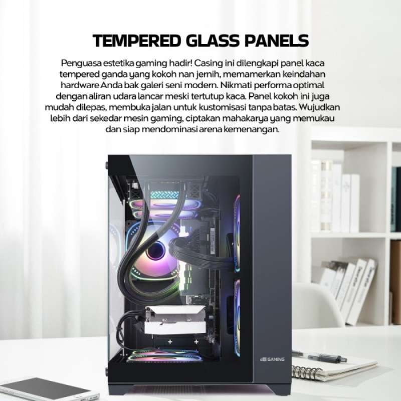 Jual Digital Alliance N30s V2 Gaming Cpu Case - Tempered Glass Casing ...