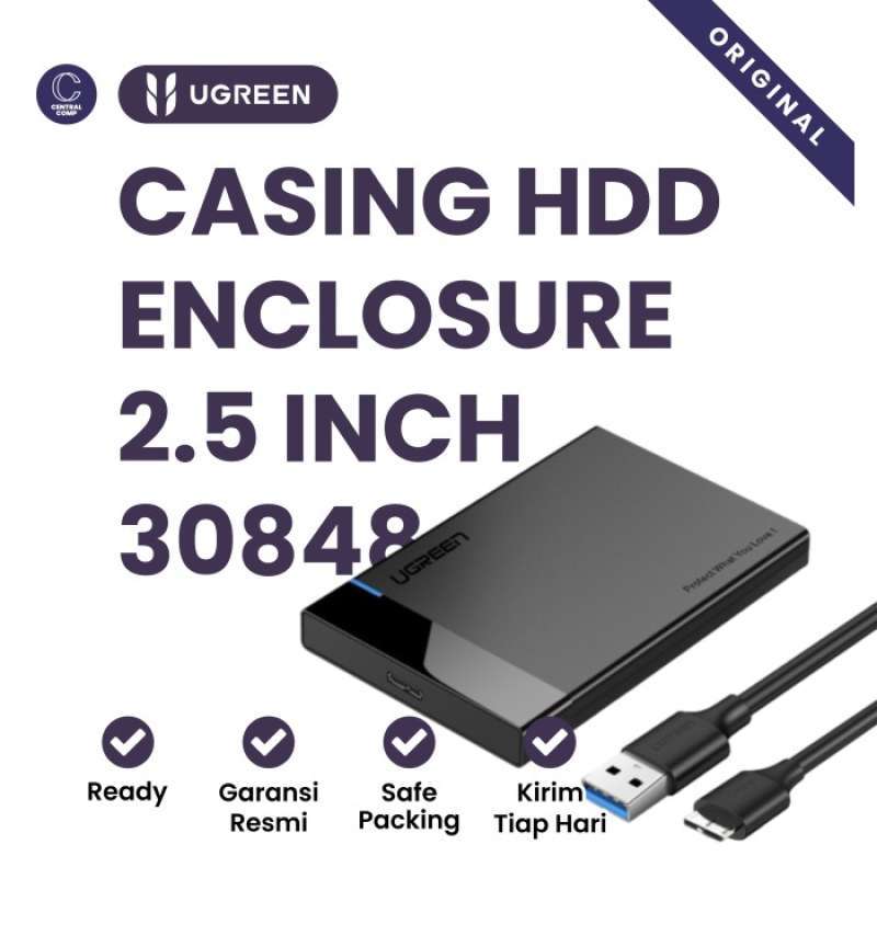 Jual Ugreen Casing Enclosure Hard Disk External 2.5 Sata 30848 Usb 3.0 ...