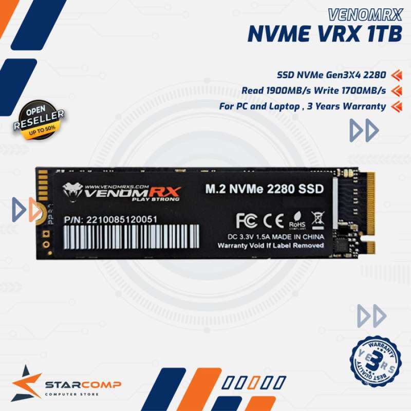 Jual Venomrx M.2 Nvme Ssd 128gb / 256gb / 512gb / 1tb /2tb Venom Rx M2 ...