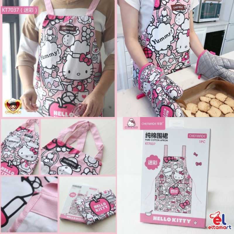 Promo Eltamart Chefmade Pure Cotton Apron Celemek Kain Kitty Kt7037 ...