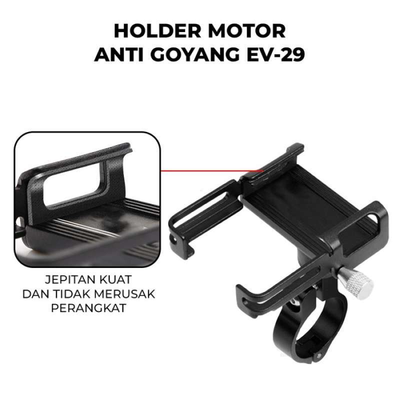 Promo Holder Hp Stang Motor Full Besi Dudukan Penyangga Handphone Rotate 360 Derajat Phone Stand ...