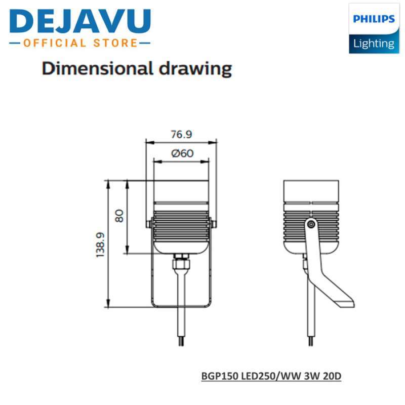 Promo Lampu Sorot Philips Bgp150 Led250/ww 3w 20d Spotlight Urban ...