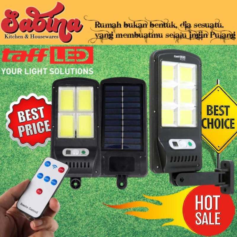 Promo Lampu Taman Dinding Jalan Solar Panel Sensor Gerak Cob Remote ...
