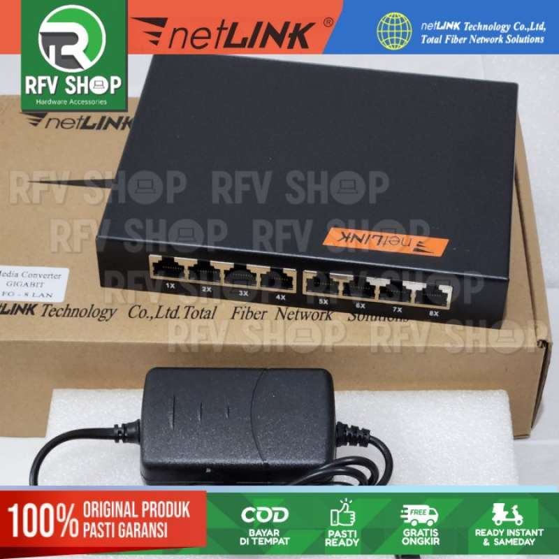 Jual Gigabit Media Converter 4 Fo 8 Lan Fiber Optik Switch Konverter Htb Di Seller Sweet Shop ...