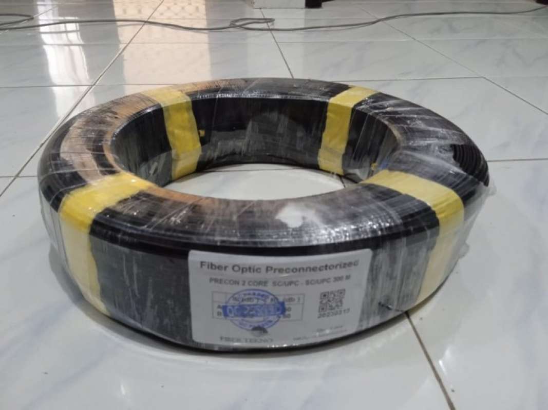 Jual Kabel Fiber Optik / Fo Precon Fibertekno Ftth 2 Core 300 Meter Sc ...