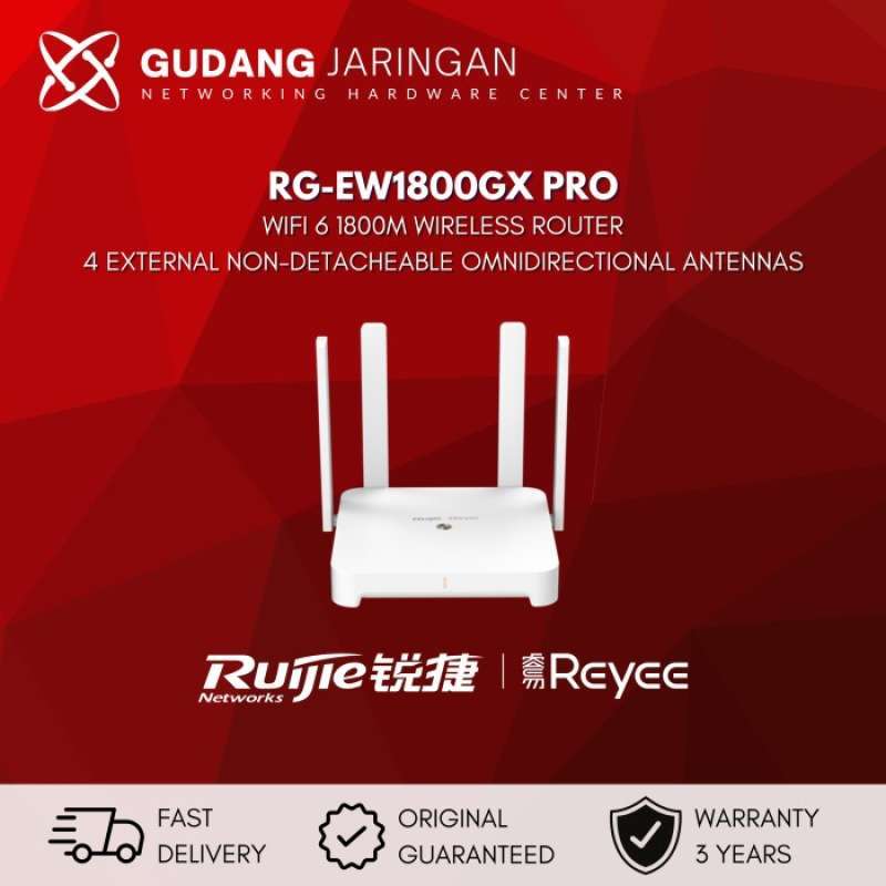 Jual Rg-ew1800gx Pro Ruijie Reyee Wi-fi 6 Wireless Router Di Seller ...