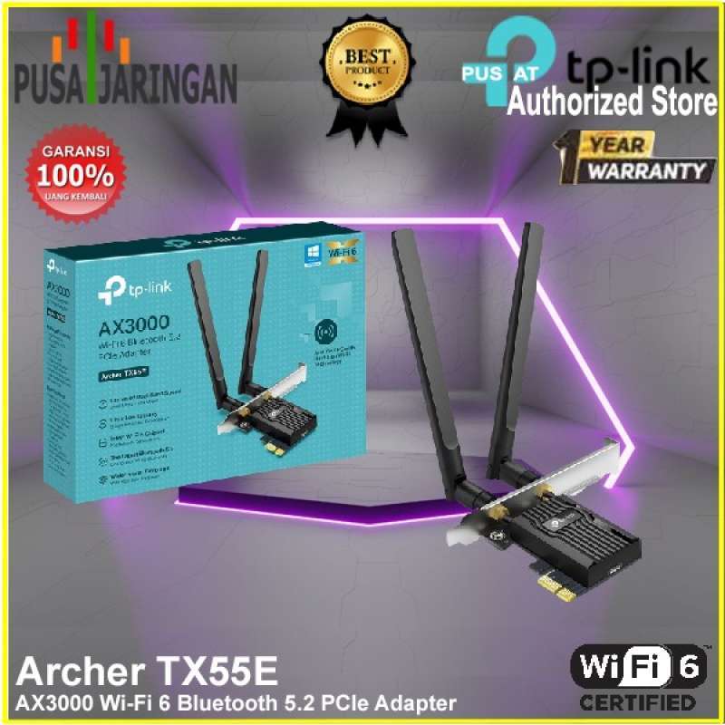 Jual Tp-link Archer Tx55e Ax3000 Wi-fi 6 Bluetooth 5.2 Pcie Adapter Di ...