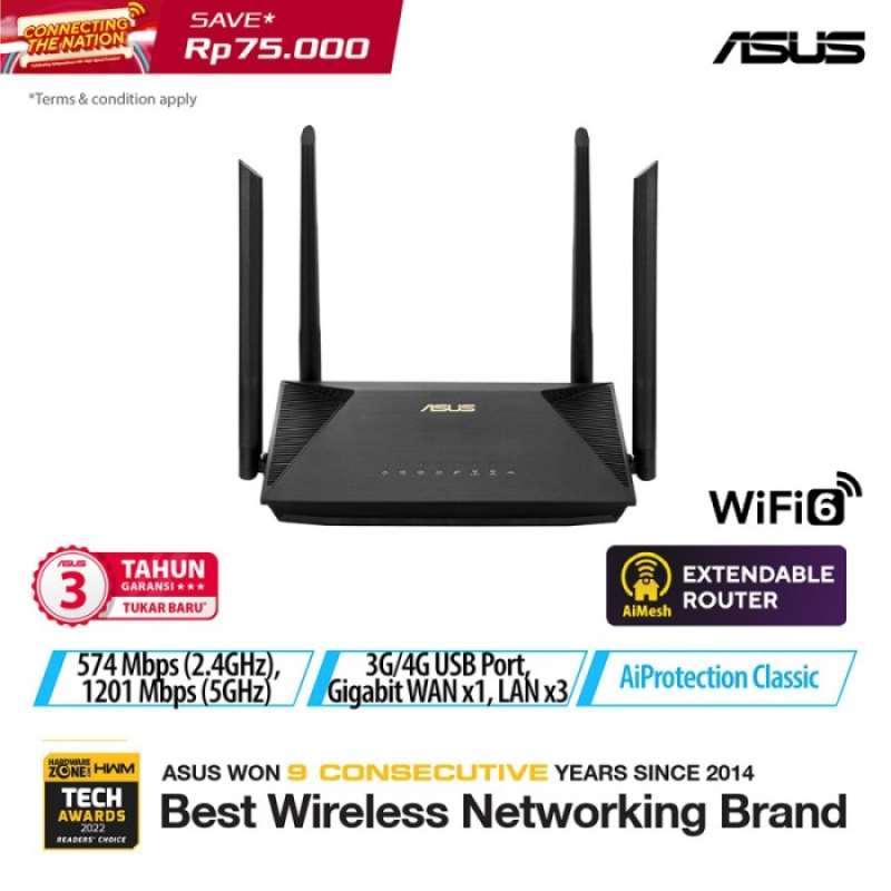 Jual Asus Rt Ax U Dual Band Wifi Ax Wireless Router With Aimesh Rt Ax U Di Seller