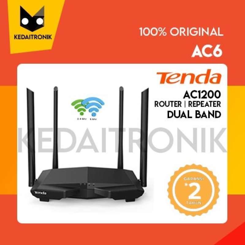 Jual Wall Killer Tenda Ac6 Ac1200 Dual Band Gigabit 3 In 1 Router Repeater - Dengan Bubble Di ...