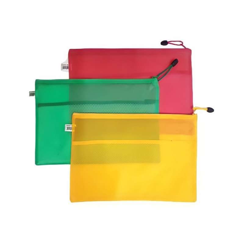 Jual Map Data Zipper / Tas Kecil Dokumen Resleting Jaring A5 - Microtop ...