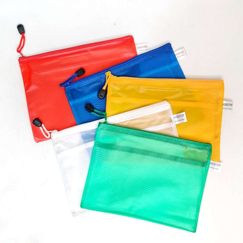 Jual Map Data Zipper / Tas Kecil Dokumen Resleting Jaring A5 - Microtop ...