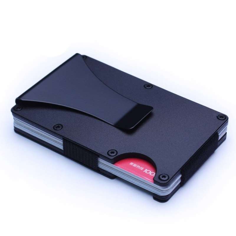 Jual Dompet Kartu Anti Rfid Dengan Klip Uang - Black Di Seller Velvet ...