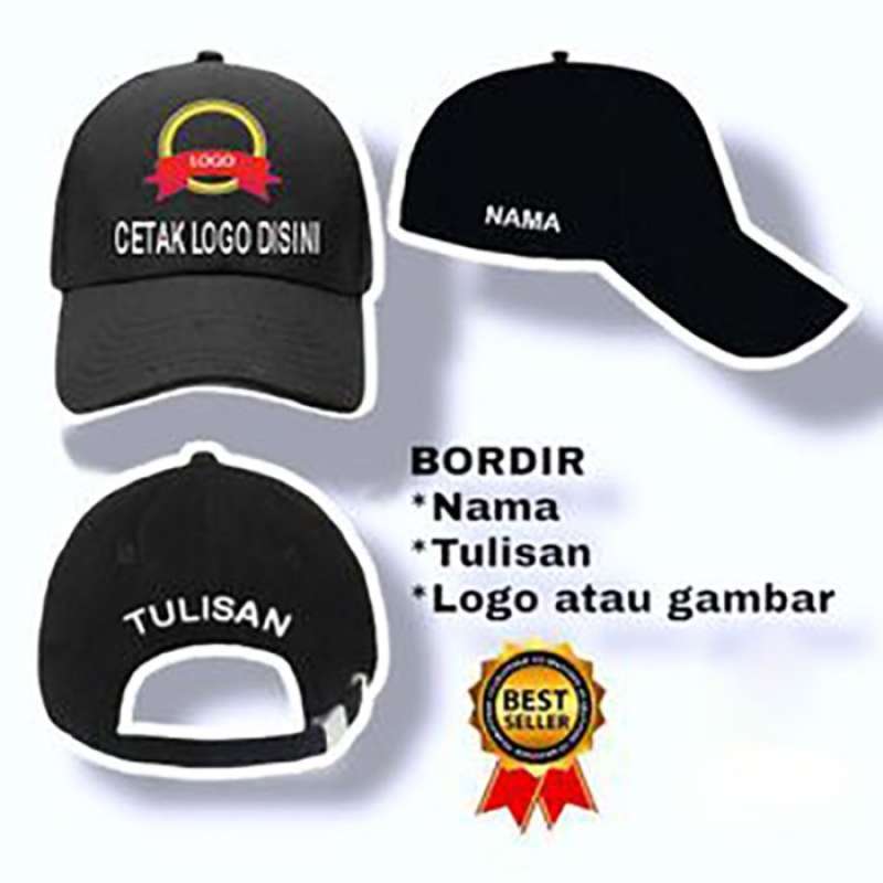 Jual Topi Free Bordir...topi Custom Dewasa Bordir Satuan Bahan Rapel Tebal Di Seller Velvet ...