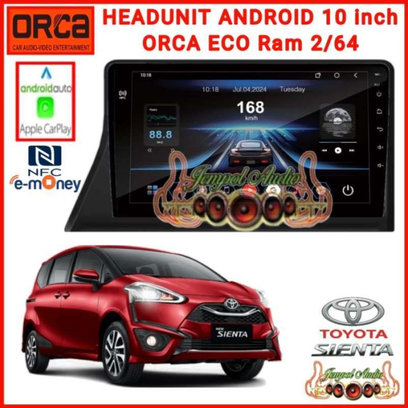 Promo Head Unit Android Orca Eco 10 Inch Oem Toyota Sienta Soket Pnp ...