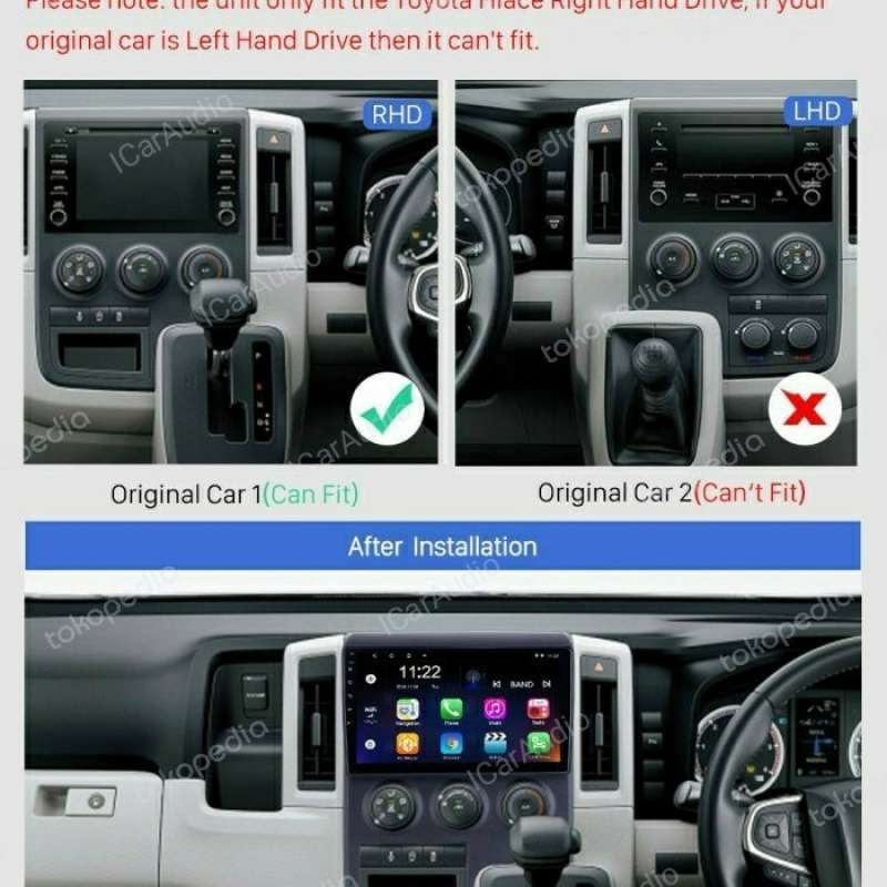 Promo Frame Head Unit Android 10 Inch Toyota Premio Hiace Hi-ace 2019 ...