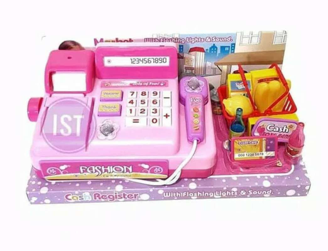 Jual Mainan Cash Register Pink Light And Sound/kasir Kasiran Kemasan ...