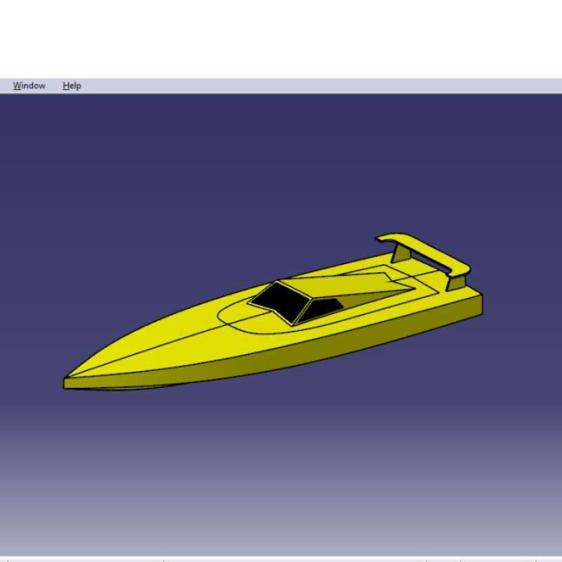 Jual Rc Boat Plan V-hull Model G (50cm X 15,6cm) Di Seller Velvet Store ...