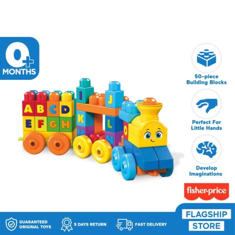 Jual Mega Bloks Abc Musical Train Building Set (50 Pieces) - Mainan ...
