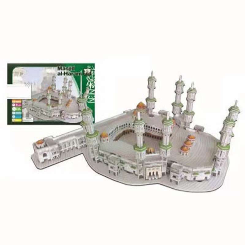 Jual 3d Puzzle Miniatur Masjid Haram Mekkah & Nabawi Madinah - Nabawi ...