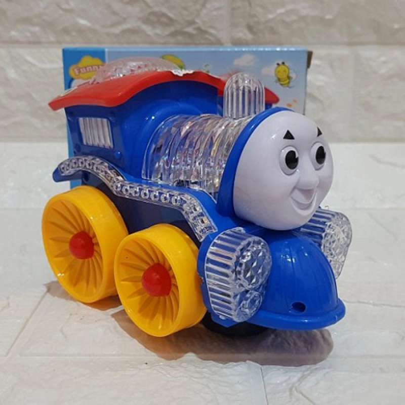 Jual Mainan Kereta Api Thomase Train Baterai Bump Go Nyala Lampu Musik ...
