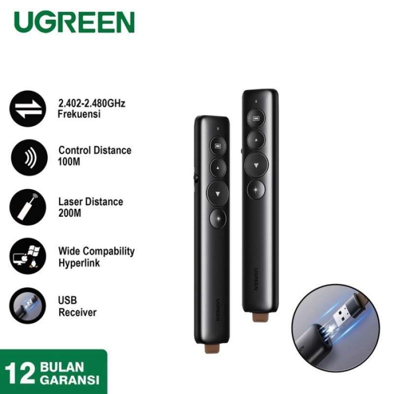 Promo 100% Produk Ori Ugreen Wireless Laser Pointer With Presenter Usb Ppt Power Point Diskon 23 ...