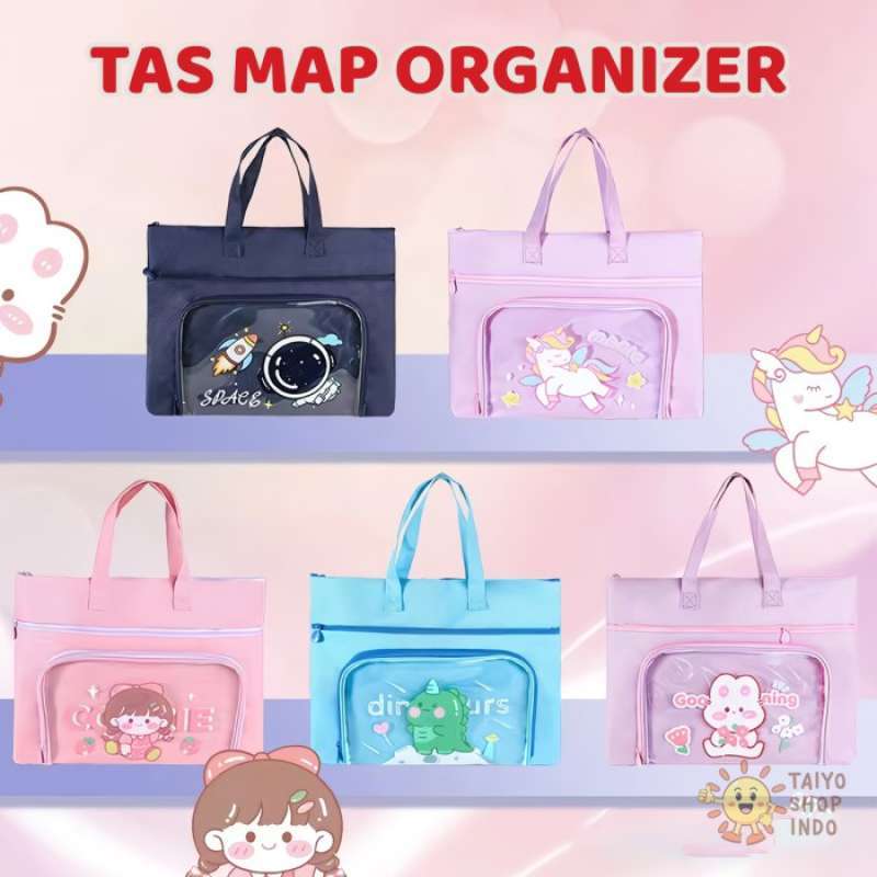 Promo Tas Map Organiser Waterproof File Buku Berkas Les Kursus Sekolah ...