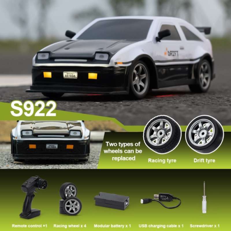 Jual Rc Drift S921 Army S922 Toyota Ae86 2.4ghz 1:16 Full Propo ...