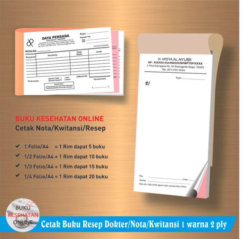 Jual Buku Resep Dokter - Nota - Kwitansi Ncr Rangkap 2 Ply Di Seller ...