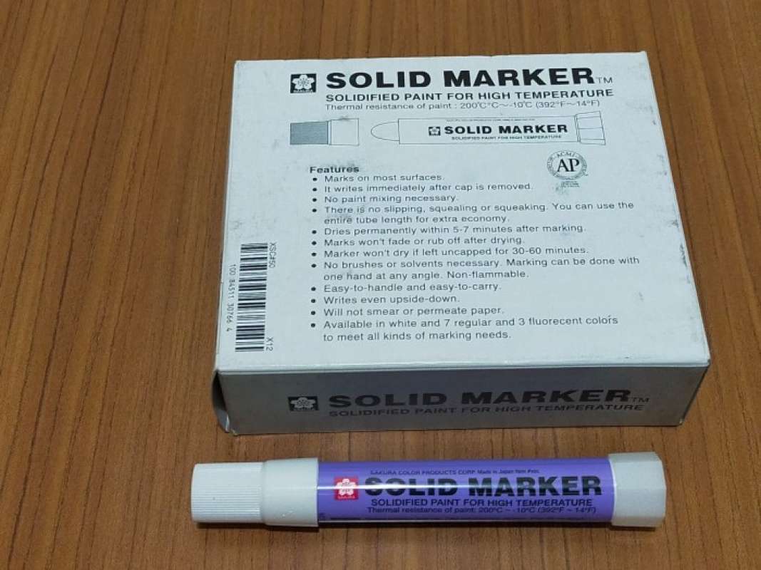 Jual Solid Marker Fluorescent Solidified Paint White Putih Spidol Besi ...