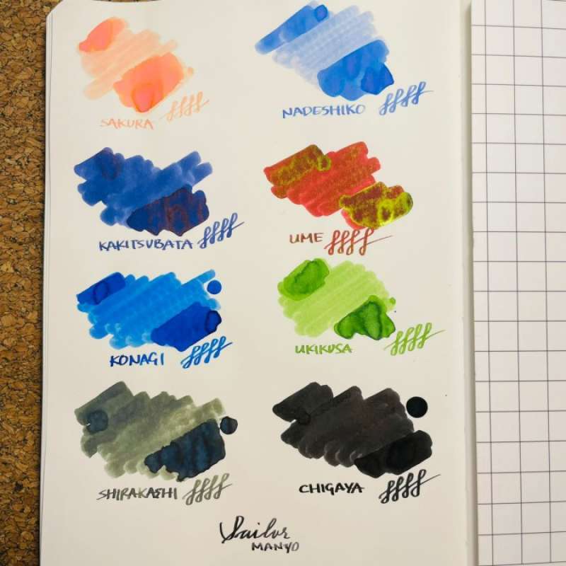 Jual Sailor Fountain Pen Ink Manyo 50ml/ Tinta Fountain Pen - Fuji Di ...