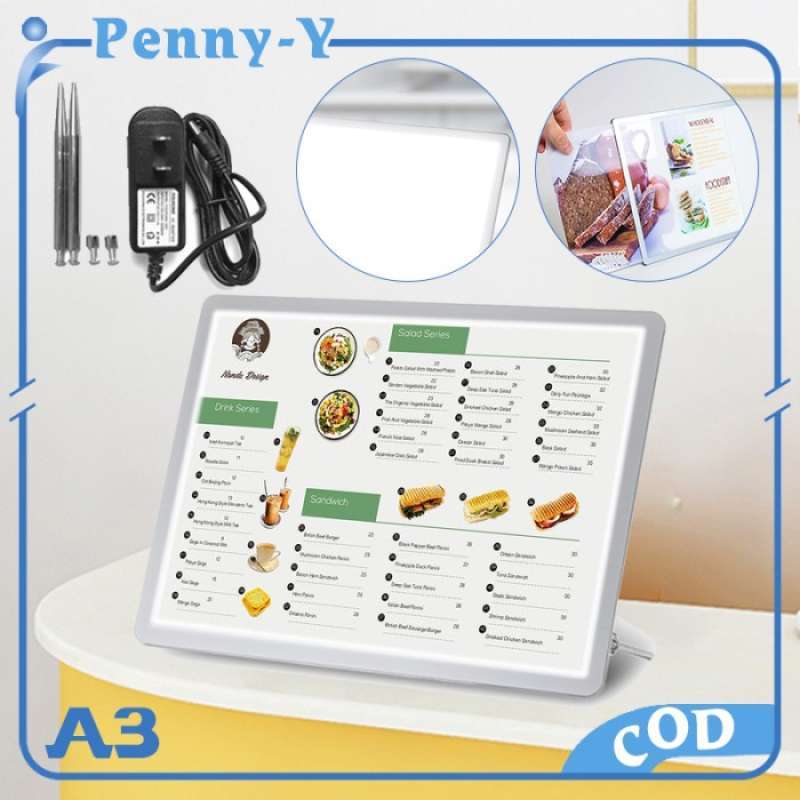 Jual A3 Led Menu Board Led Poster Display Light Box Menu Led Menu ...
